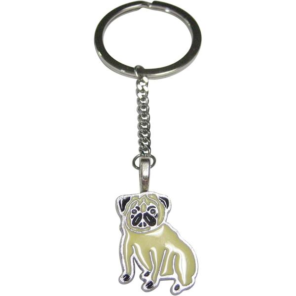 商品名Beige Toned Pug Dog Pendant Keychainブランド：Kiola Designs商品サイズ：One Size商品番号：色：Beige素材：Metal