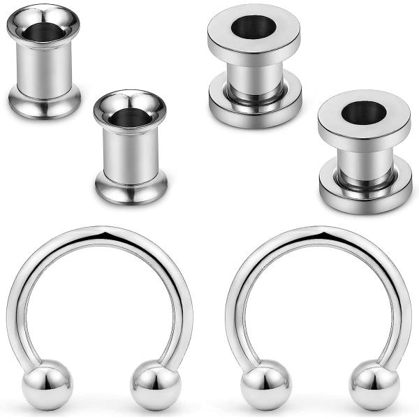 商品名Ftovosyo イヤーゲージピアス 2G 0G 00G イヤーストレッチャー PAリング インターナルスレッドボール ホースシューバーベル ラージ セプタムリング サージカルスチール ピアス ボディジュエリー レディース メンズ, ...