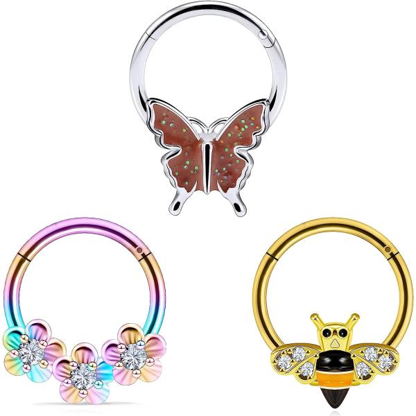 商品名Tvalccoy Septum Rings Daith Piercing Jewelry Septum Jewelry Daith Earrings Daith Jewelry Septum Rings 16g Daith Pierc...