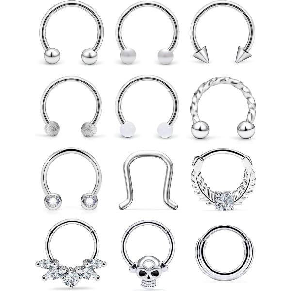商品名Tvalccoy Septum Rings Septum Jewelry Daith Piercing Jewelry Septum Rings 16g Septum Ring Septum Piercing Septum Smile...