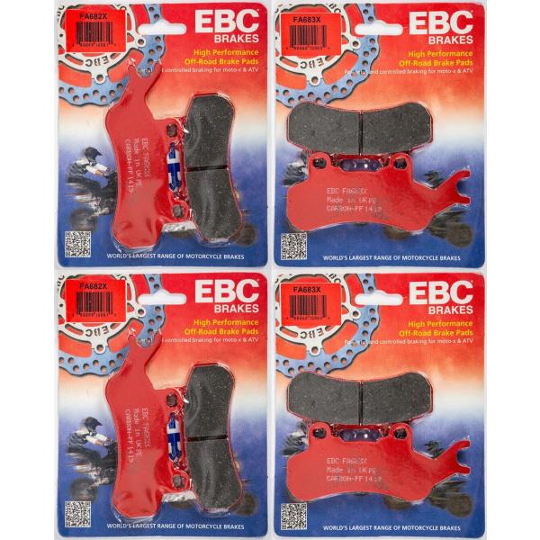 商品名EBC X Series Front + Rear (4 Sets) Brake Pads CAN AM Maverick X3 (All X3 Models)ブランド：RPM商品サイズ：商品番号：FA682X&amp;FA682X&...