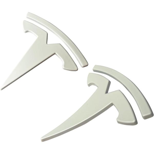 商品名YHCDSEA Model Y Front Trunk/Rear Trunk Logo Sticker Cover Emblem Badge Decals for Tesla Model Y Accessories (White)ブラ...