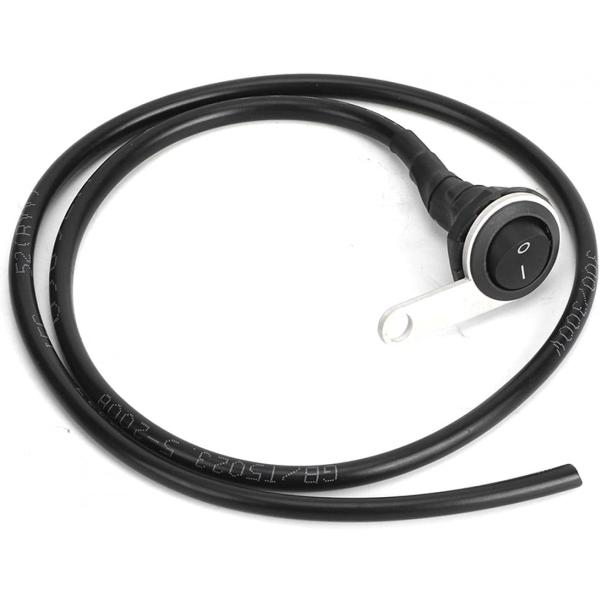 商品名Spotlight Switch, 1pc Black Waterproof Single Steel Spotlight Handlebar Light Switch Motorcycle ATVs Modification 22m...