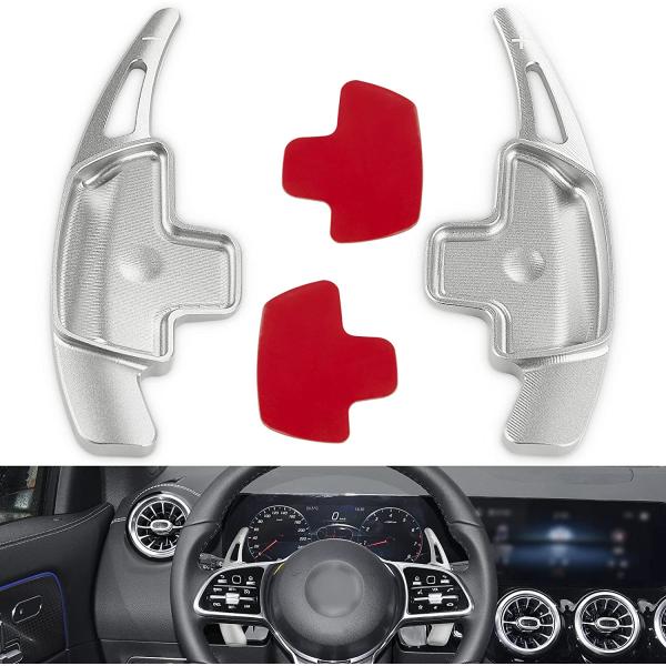 商品名MACARLON Aluminum Steering Wheel Paddle Shifter Extension Replacement for Mercedes Benz GLA/GLC/GLE/S 2016-2021, GLB ...
