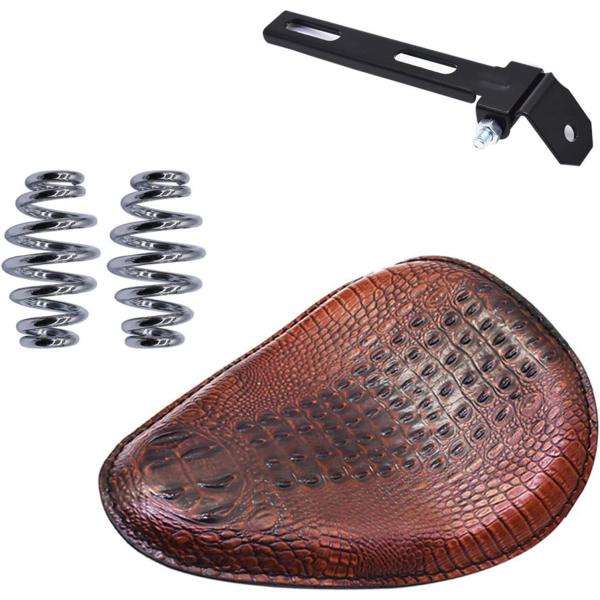 商品名LABLT オートバイ ブラック ソフトレザー シートスプリング ソロブラケット 交換用 ハーレー ホンダ ボバー チョッパーLABLT Motorcycle Black Soft Leather Seat Spring Solo B...