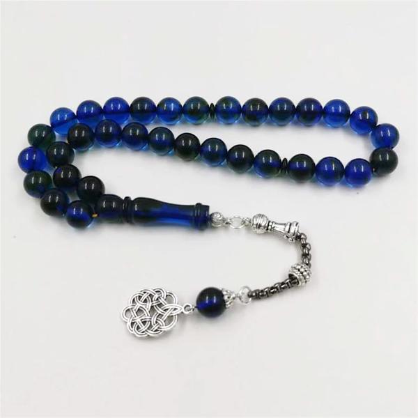 商品名Eljjhah Green with Blue Resin Tasbih Muslim 33 45 66 99 Prayer Beads Islamic Man's Green Accessories Jewelry Misbaha ...