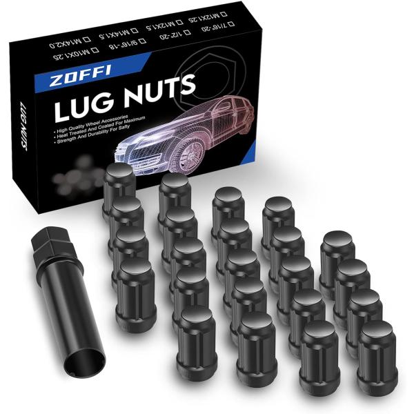 商品名ZOFFI 1/2-20 Lug Nuts 23pcs - Compatible with 1987-2018 Jeep Wrangler JK, 2002-2012 Jeep Liberty, 1993-2010 Jeep Gran...