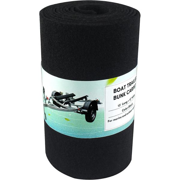 商品名VEITHI Boat Trailer Bunk Carpet Black - Bunk Carpet for Boat Trailers 12in Wide x 13ft Long - Boat Bunks for Trailer ...