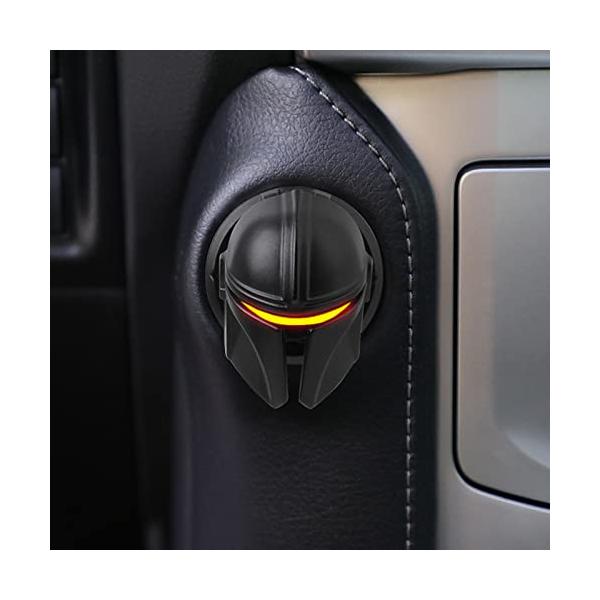 商品名Mando The Mandalorian Star Wars - Cubierta para bot n de arranque, cubierta para bot n de encendido del coche, anillo...