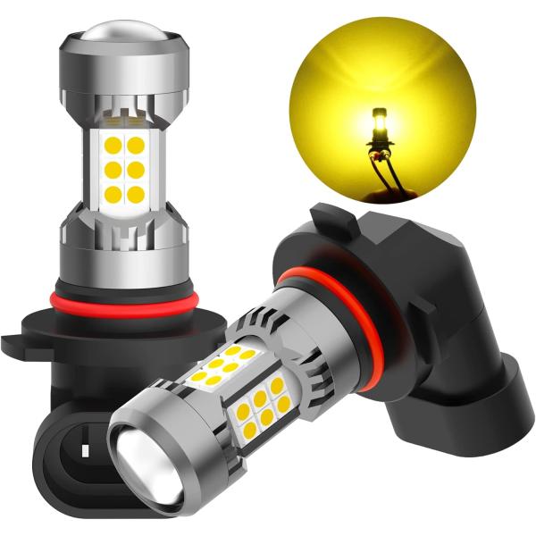 商品名PHINLION H10 9145 Yellow LED Fog Light Bulbs 3200 Lumens Super Bright 3030 30-SMD Chips PY20D Halogen Replacement Lam...