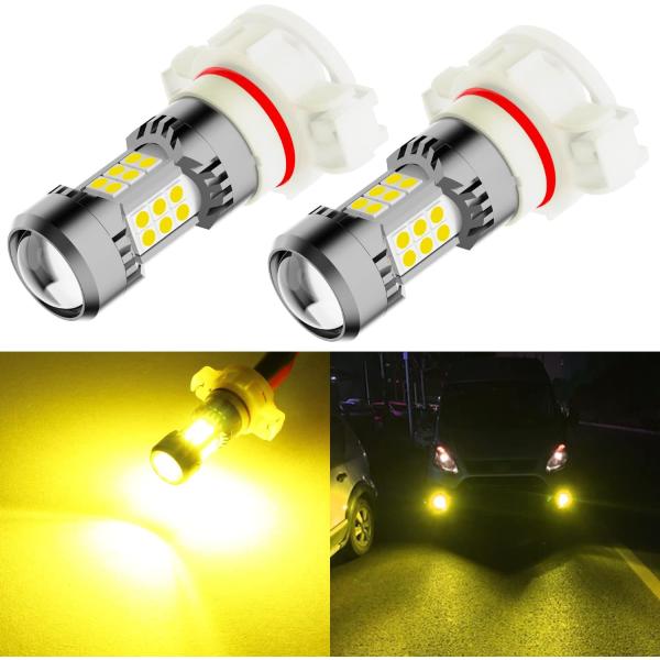 商品名PHINLION 5202 PS24W Golden Yellow LED Fog Light Bulbs, 3200 Lumens Super Bright 5201 12085 PS19W 3030 30-SMD DRL Repl...