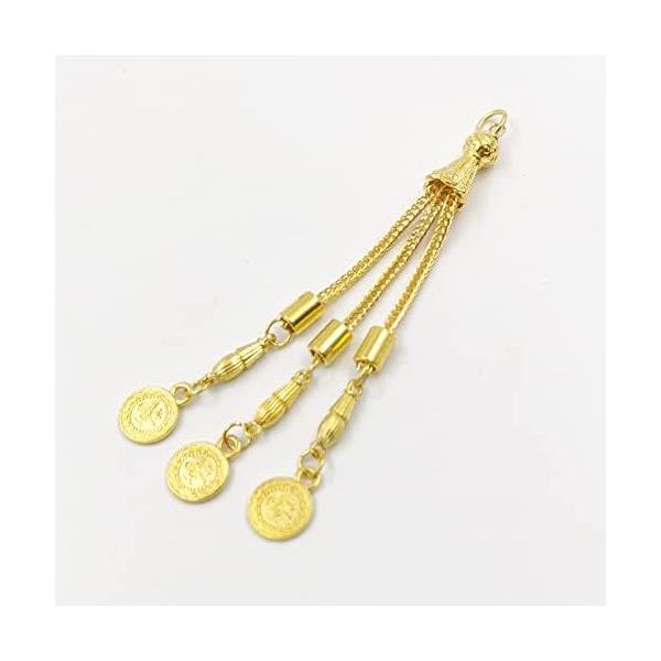 商品名Gold Metal Tassel tasbih Muslim Accessories Pendant misbaha (Gold)ブランド：ALBASHAN商品サイズ：高さ：3 cm横幅：5 cm奥行：15 cm商品番号：色：Gol...