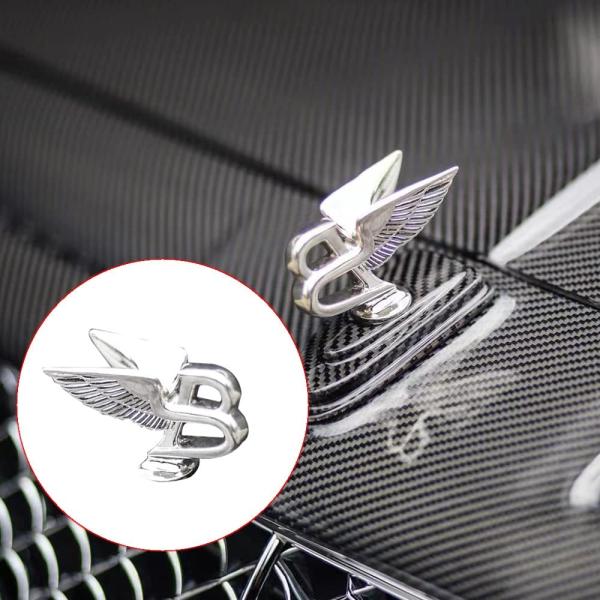 商品名フロントグリル カーボンベース エンブレムバッジ Bentley Bentayga Bandge /ロゴ対応Front Grill Carbon Based Emblem Badge Compatible with Bentley B...
