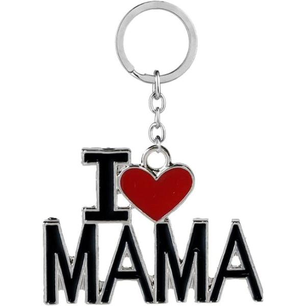 商品名Guoshang I Love Mama Keychain I Love Papa Keyring Pendants for Mom and Dad Mother's Day Father's Day Birthday Gifts,M...