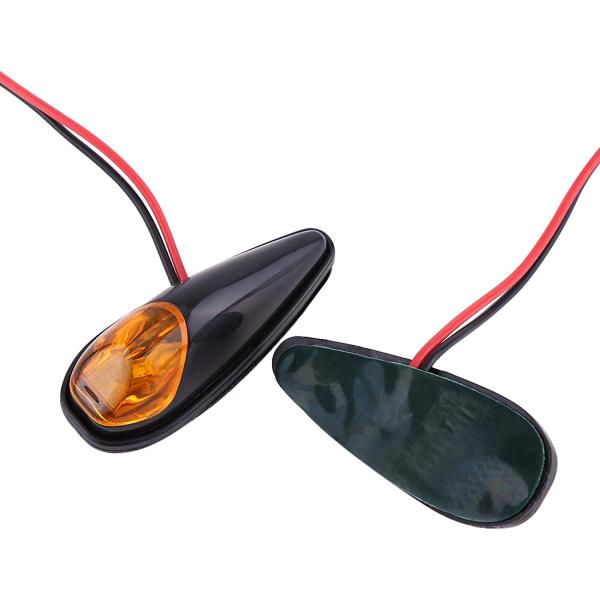 商品名Qiilu motorcycle indicators x4 2pcs LED Motorcycle Flush Mount Turn Signal Light Motorbike Indicator Lamp Amber rear ...
