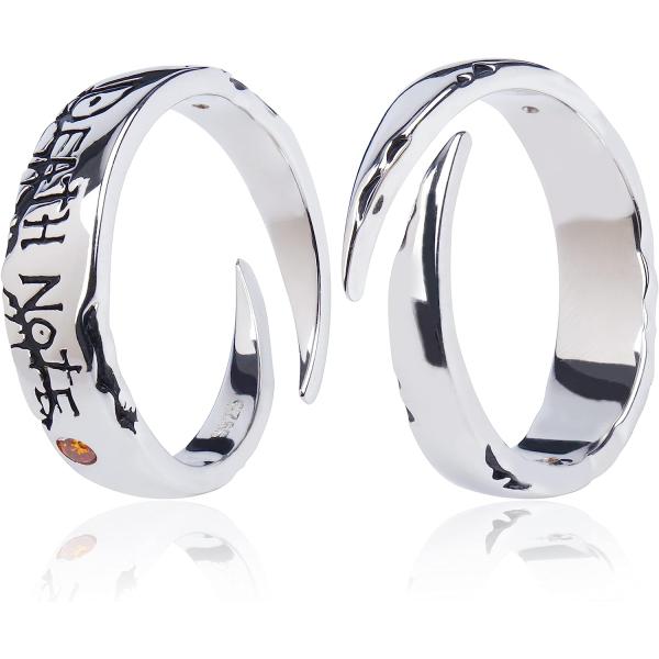 商品名TWINKANIME アニメDEATH NOTE S925シルバージュエリーリング コスプレ アニメアクセサリー 高耐久性 調節可能なリング, ソルバー, シルバーTWINKANIME DEATH Anime NOTE S925 Sl...