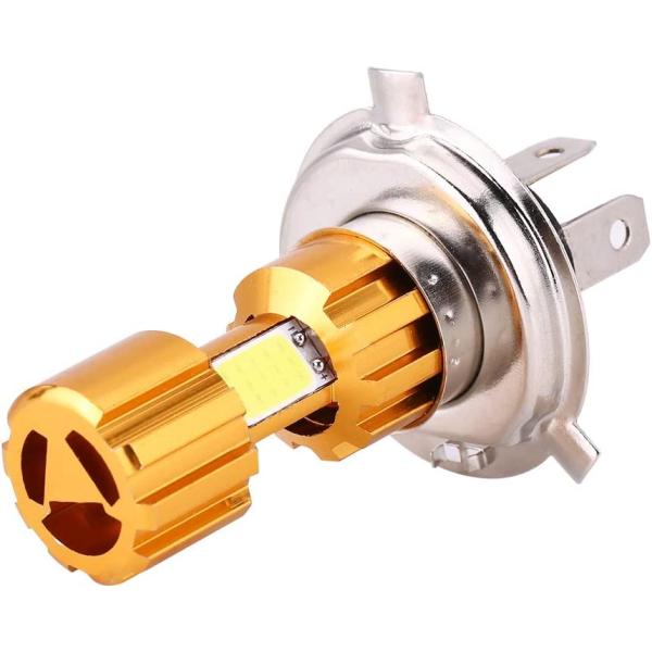 商品名aqxreight - H4 LED Headlight Bulb Motorcycle, DC 12V 18W H4 LED COB Motorcycle Headlight Lamp White Light Universalブラ...