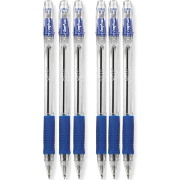 商品名PILOT EasyTouch ボールペンスティックペン 細字 ブルーインク 6本パックPILOT EasyTouch Ballpoint Stick Pens, Fine Point, Blue Ink, 6 PACKブランド：PI...