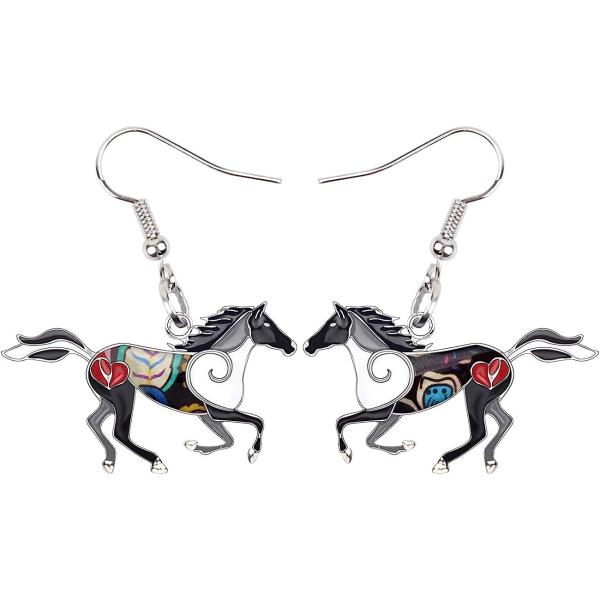 商品名エナメル合金 走る馬 イヤリング ドロップ ダングル ファッションジュエリー レディース ガールズ かわいいチャーム ギフト, 亜鉛 亜鉛。 エナメル, 宝石なし。Enamel Alloy Running Horse Earrings...
