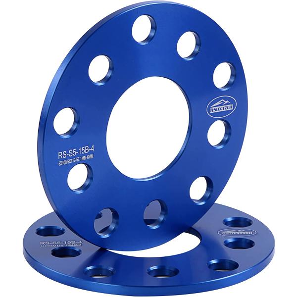 商品名RSOXTECH 2 Pcs Forged 1/4"" (6mm) 5x100 5x112 Hubcentric Flat Wheel Spacers(No Lip, 57.1mm CB) Compatible with Audi 5...