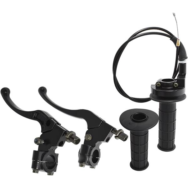 商品名LABLT 7/8 Twist Handlebar Grip Throttle Cable Clamp Left Right Clutch Brake Handle Levers Replacement for Honda CRF80...