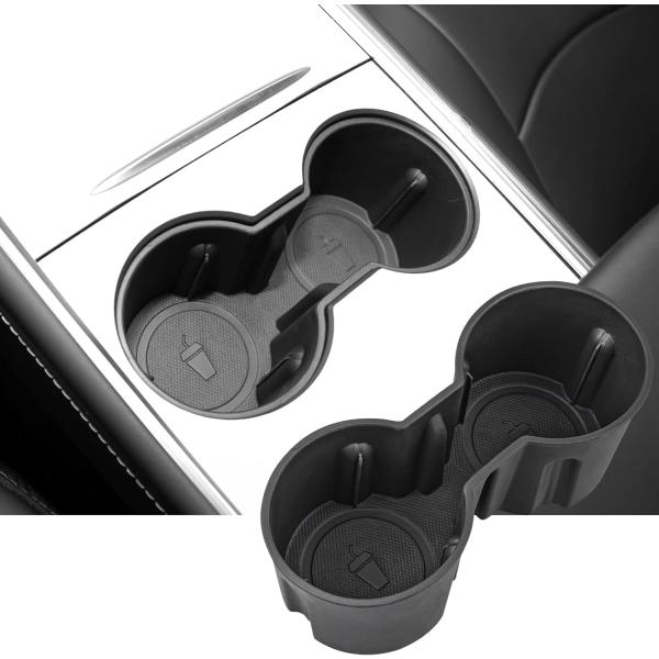 商品名BASENOR Tesla Model Y Model 3 カップホルダーインサート 2022 2021 アップグレードBASENOR Tesla Model Y Model 3 Cup Holder Insert Slot Slip...
