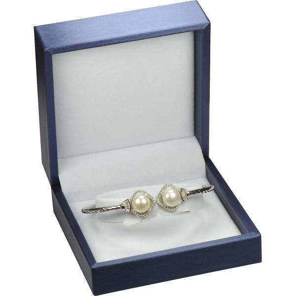 商品名バングルブレスレット腕時計ボックス ラグジュアリー ソフトタッチ PUレザー素材 リッチブルーカラー 誕生日、バレンタインデー、母の日、父の日、クリスマスボックスサイズ 3.54インチ(幅)×3.54インチ(奥行き)×1.65インチ(...