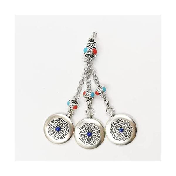 商品名チベットシルバーメタルタッセルタスビフアクセサリー トルコジュエリーペンダント 祈りビーズ ファッションペンダント (シルバー)Tibetan Silver Metal Tassel Tasbih Accessories Turkis...