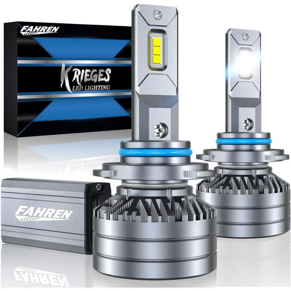 商品名Krieges Fahren 9012/HIR2 LEDヘッドライト電球 120W 20000LM 600%明るい LEDヘッドライト変換キット 6500K クールホワイト IP68 防水ハロゲン電球 交換用 プラグアンドプレイKri...