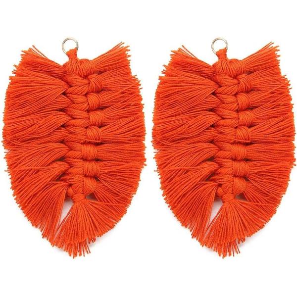 商品名ERTIUJG HUSONG224 Handmade Intertwined Chinese Knot Tassel Pendant Macrame Earring Charms for Earring Jewelry Accesso...