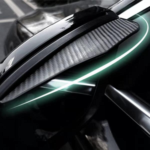 商品名Patonu 2Pcs Car Rear View Side Mirror Rain Eyebrow,Universality Carbon Fiber Rain Visor for Car Truck SUV (Carbon)ブラン...