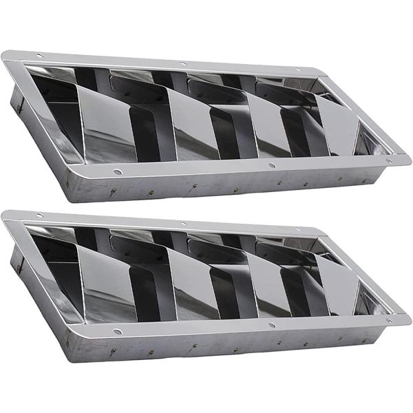 商品名MARINE CITY 304グレード 光沢仕上げ ステンレススチール 4スロット ルーバーベント 10 x 4-3/8 x 1-1/2インチ ボート用 海兵隊 船舶用 (1パック)MARINE CITY 304 Grade Poli...