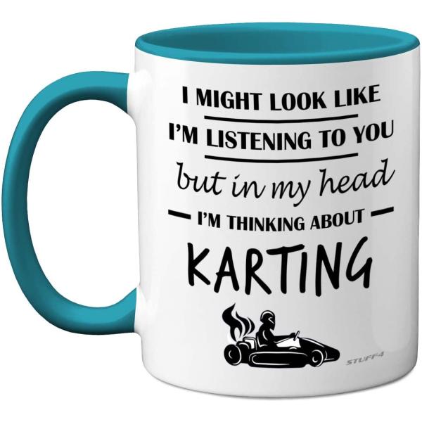 商品名Karting Gifts - in My Head I'm Thinking About Karting - Funny Karting Gifts Men Women, Go Kart Gifts, Motorsport Mug,...
