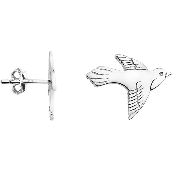 商品名SOFIA MILANI - レディース ピアス 925 シルバー - バード スタッド イヤリング - E1257, スターリングシルバーSOFIA MILANI - Women's Earrings 925 Silver - Bi...