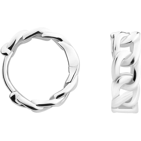 商品名SOFIA MILANI - レディース ピアス 925 シルバー - ケーブルクレオール - E1319, スターリングシルバー, 宝石なし。SOFIA MILANI - Women's Earrings 925 Silver - ...