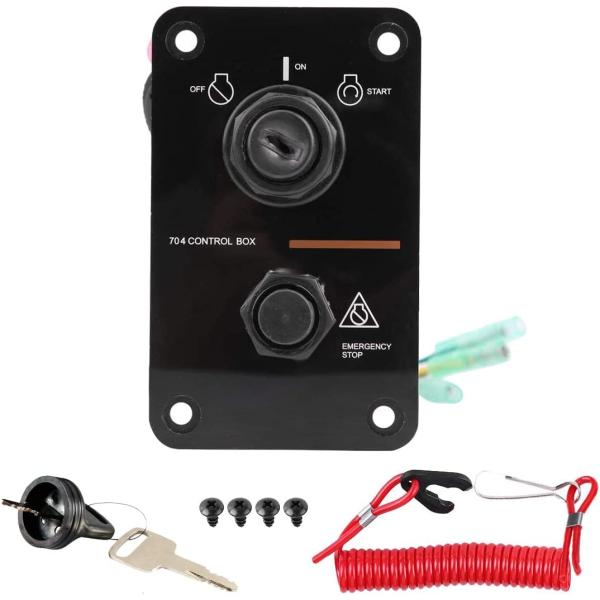 商品名Kacenray Main Switch Panel Single Engine Key Switch Panel Assembly On-Off-Start 704 Control Box for Yamaha Outboard Y...