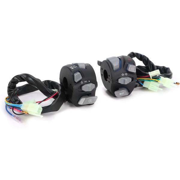 商品名Aramox Handlebar Switch, 22mm Motorcycle Handlebar Switch Control Button Waterproof Universal for Turn Signal Light(b...