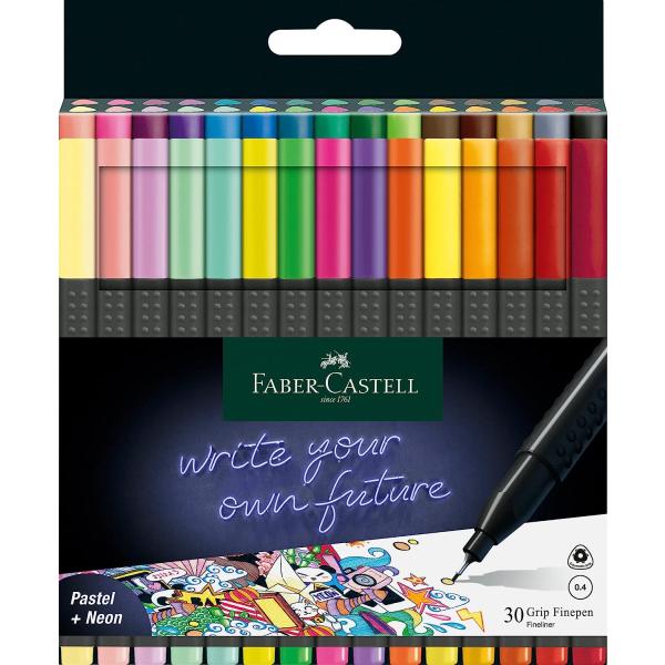 商品名Faber-Castell Grip Finepen 151630 Fineliner with Metal Fibre Tip 0.4 mm Pack of 30ブランド：Faber-Castell商品サイズ：30 St ck (1...