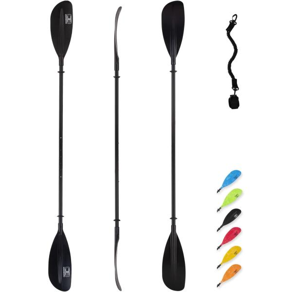 商品名OCEANBROAD Adjustable Kayak Paddle 86in/220cm to 94in/240cm Kayaking Boating Canoeing Oar with Paddle Leash 1 Paddleブ...