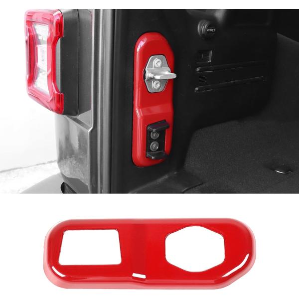 商品名RT-TCZ Tailgate Lock Catch Latch Panel Trim Cover Interior Accessories for 2018-2022 Jeep Wrangler JL JLU (Red)ブランド：R...