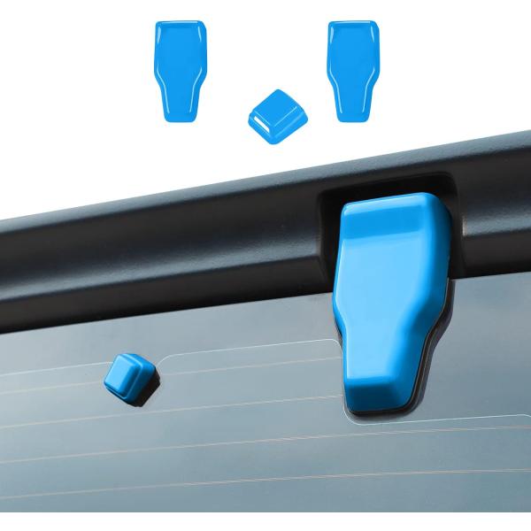 商品名CheroCar for Jeep JL Rear Tail Door Window Hinge &amp; Rear Rain Wiper Nozzle Decorative Cover Trim for 2018-2021 Jee...