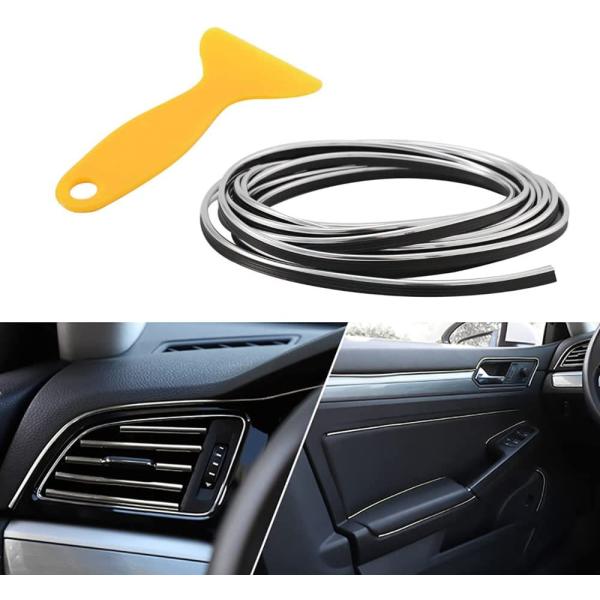 商品名Car Interior Moulding Strip Car Interior Trim Strips Universal Automobile Gap Garnish Accessory （16.4ft/5M） Flexible ...