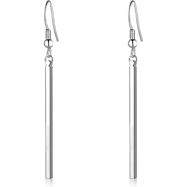 商品名KVANU シンプル 軽量 ロング ゴールド シルバー 縦型 バー ダングル ドロップ イヤリング レディース ガールズ ミニマリスト日常着 幾何学ジュエリー ギフト, 金属, N/PKVANU Simple Lightweight ...