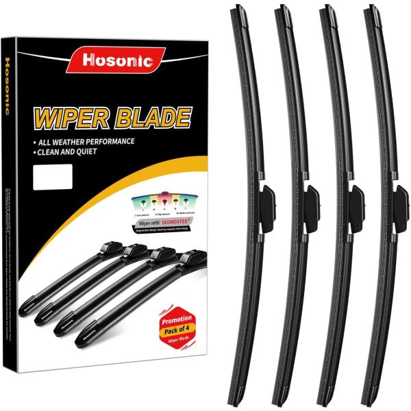 商品名Windshield Wipers， 24”+17” Wiper Blades, HOSONIC Windshield Wiper Blades： Fit the U/J Hook (9 * 3 &amp; 9 * 4) Wiper ...
