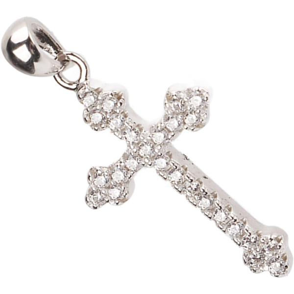 商品名HEEPDD Crucifix Pendant, S925 Silver Glitter Cubic Zirconia Jesus Cross Pendant Accessories Gift for Women Menブランド：HE...