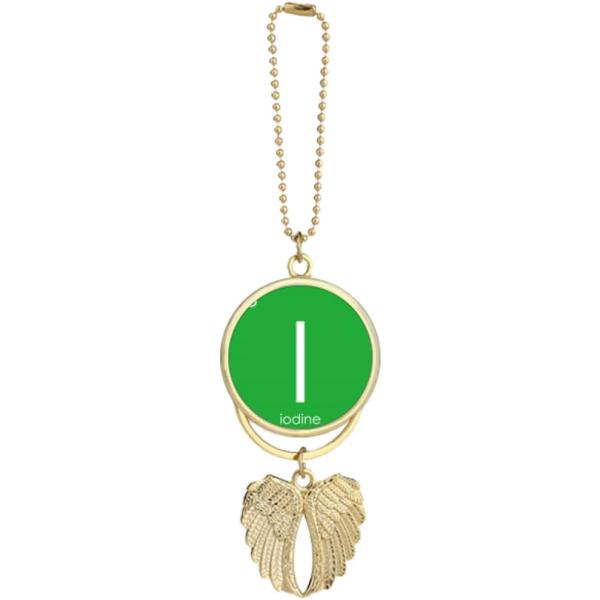 商品名Chestry Elements Period Table Halogens Element Iodine I Car Keychain Angel Wing Pendantブランド：DIYlab商品サイズ：Medium商品番号：x1...