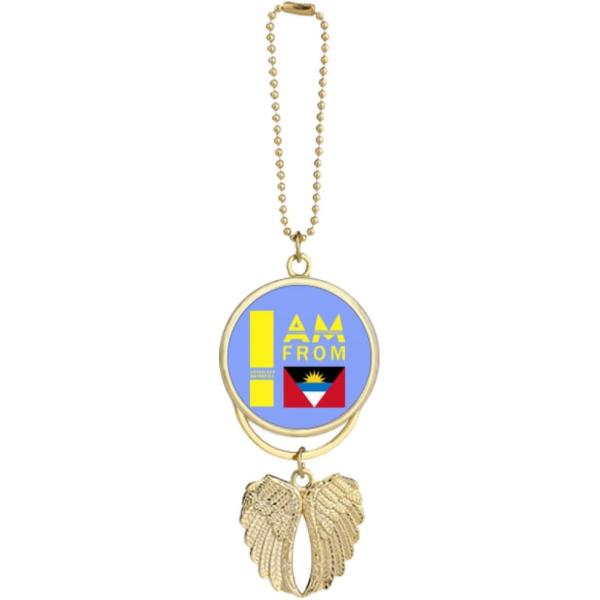商品名I Am from Antigua and Barbuda Car Keychain Angel Wing Pendantブランド：DIYlab商品サイズ：Medium商品番号：x13991911b14006475f235470色：M...