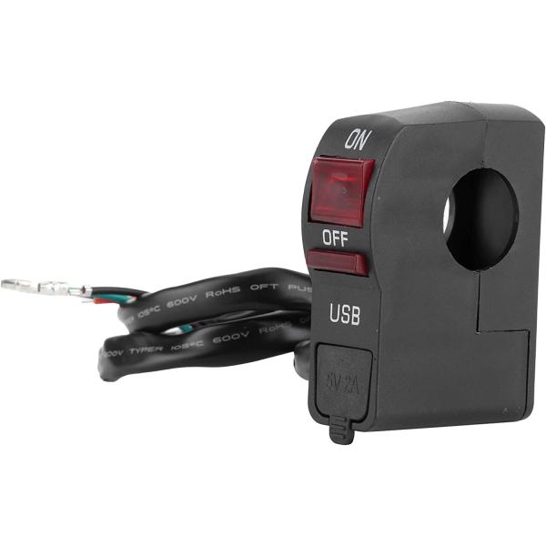 商品名Headlight Assemblies 5V 2A Motorcycle Headlight Switch On Off Button with USB Chargerブランド：Yuecoom商品サイズ：normal商品番号：色：p...