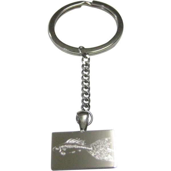 商品名Silver Toned Rectangular Etched Guppy Fish Pendant Keychainブランド：Kiola Designs商品サイズ：One Size商品番号：素材：Metal