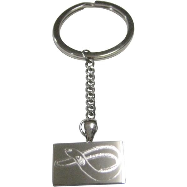 商品名Silver Toned Rectangular Etched Eel Fish Pendant Keychainブランド：Kiola Designs商品サイズ：One Size商品番号：素材：Metal